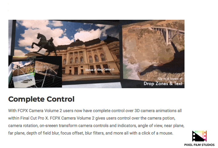 Pixel Film Studios Unveils FCPX Camera Volume 2 for Final Cut Pro X